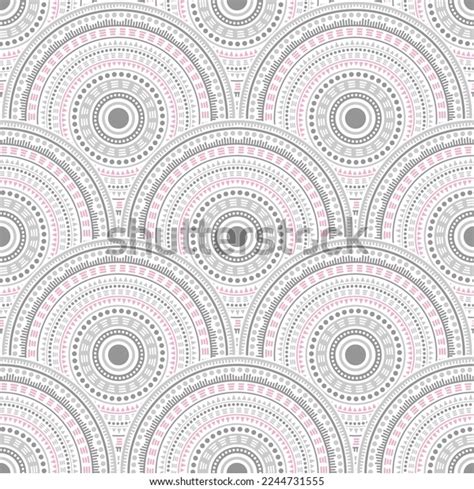Indian Concentric Elements Patchwork Vector Seamless Stock Vector Royalty Free 2244731555