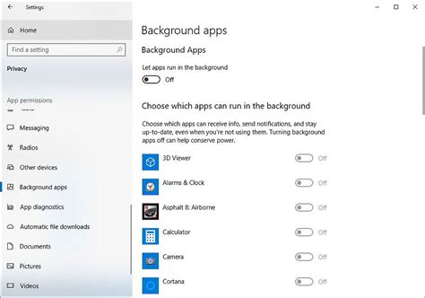 Stop Apps Running From Background In Windows