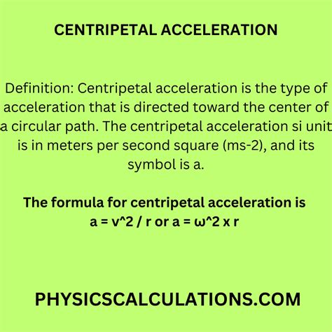Centripetal Acceleration Definition Formula Unit And Calculations