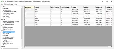 Sections Segments
