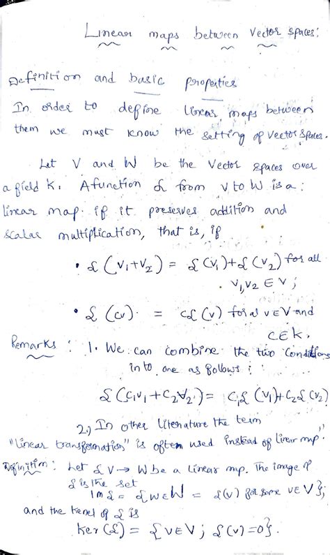 SOLUTION Linear Algebra Linear Maps Between Vector Spaces Studypool