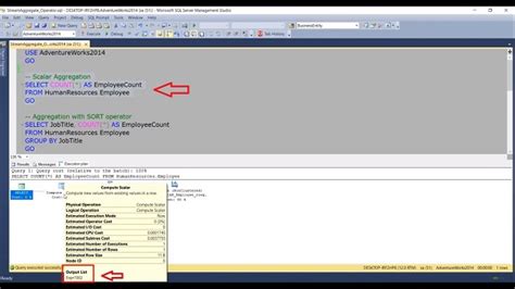 Tsql Execution Plan Operator Stream Aggregate Bytescout Academy