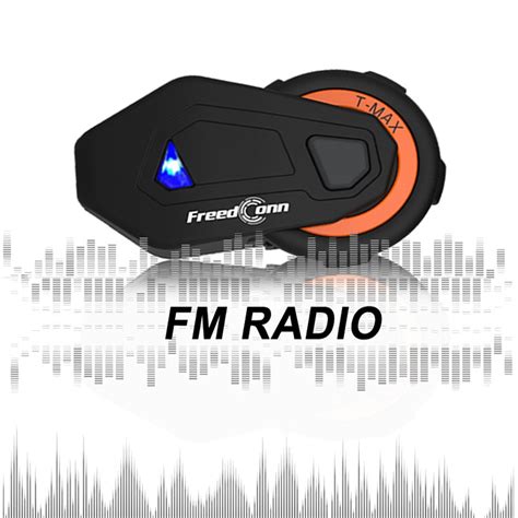 Αδιάβροχη Ασύρματη Ενδοεπικοινωνία Bluetooth Κράνους Μηχανής Freedcon T Max Interphone Fm Radio