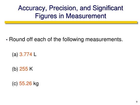 Ppt Accuracy Precision And Significant Figures In Measurement