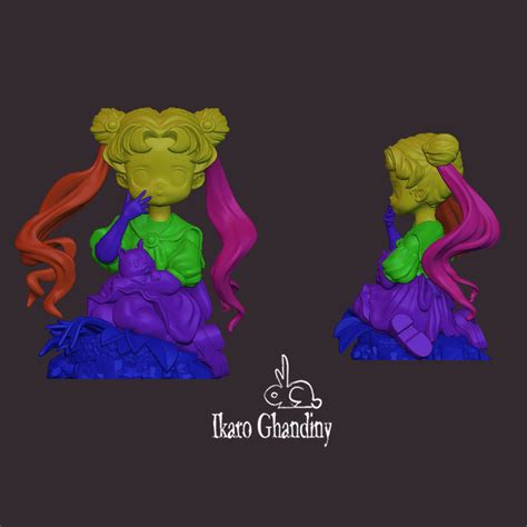 Stl File Chibi Usagi Sailor Moon 🌙・3d Print Model To Download・cults