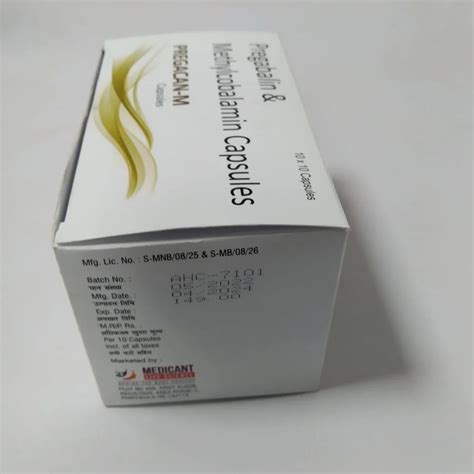 Pregabalinand Methylcobalamin Capsules Pregacan M 10 X 10 At ₹ 149