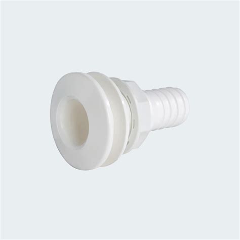 Seacock White Plastic W Hose Adaptor Comar Marine