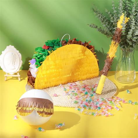 Taco Pinata Set Mexican Birthday Party Pinatas Decorations Cinco De
