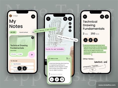 note taking mobile ios app by sanya mall for nickelfox ui ux design