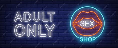 Sex Shop Letrero De Neón Abra Los Labios Femeninos Sensuales En