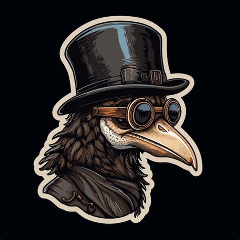 무서운 까마귀 프리미엄 벡터