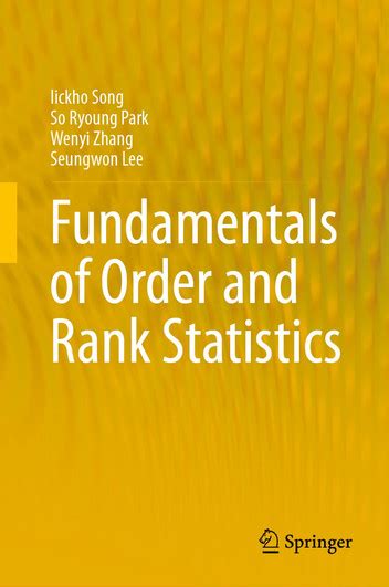 Fundamentals Of Order And Rank Statistics EBook By Iickho Song EPUB