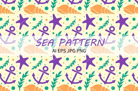Premium Vector Sea Fish Pattern Background