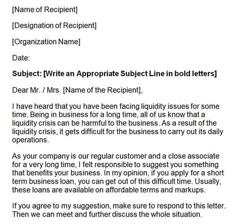 9 Free Editable Suggestion Letter Templates And Samples