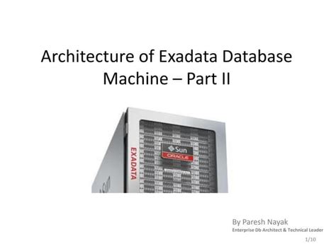 architecture of exadata database machine part ii pdf