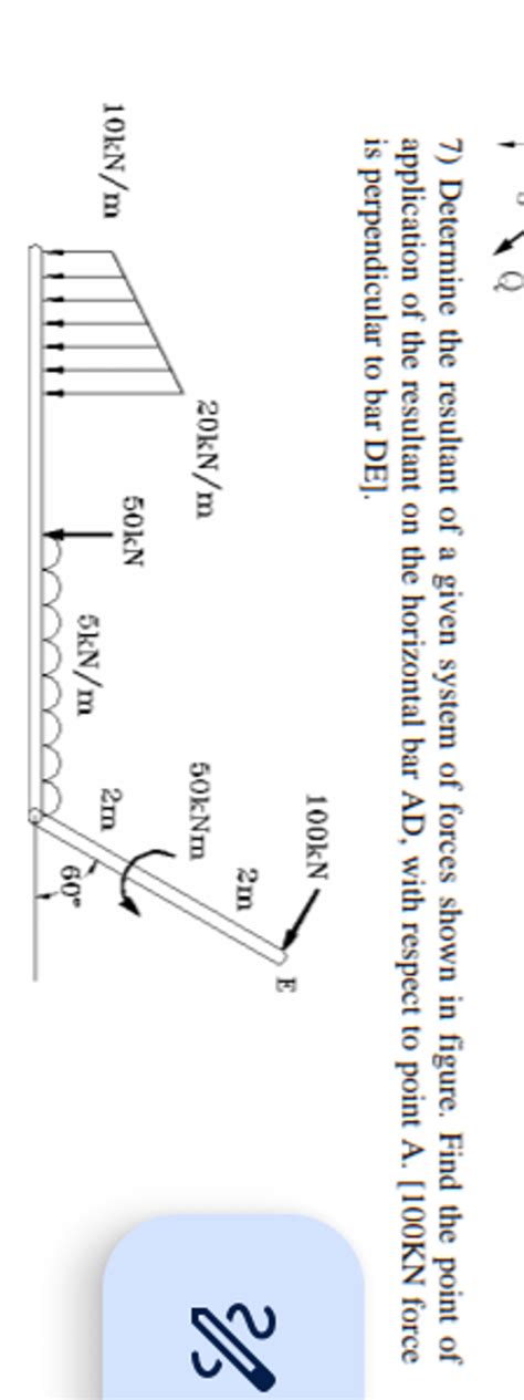 7 Determine The Resultant Of A Given System Of Forces Shown In Figure F