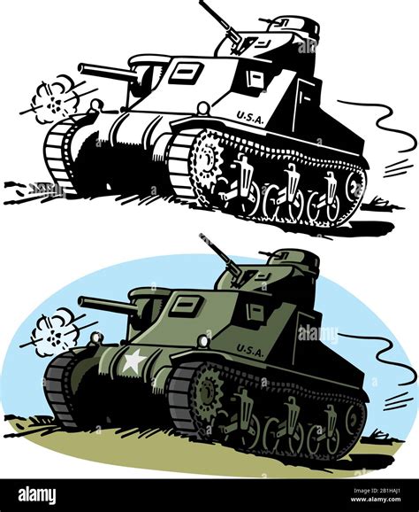 Wwii Tank Drawing