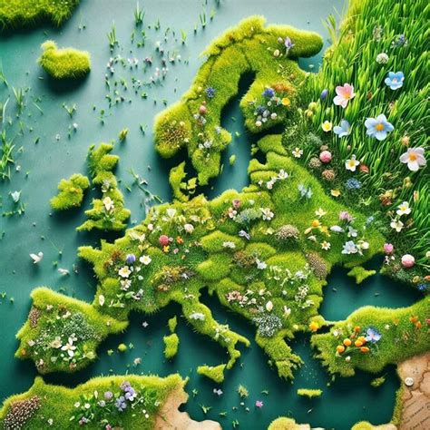 Ecology Map Green Earth Concept Premium Ai Generated Image