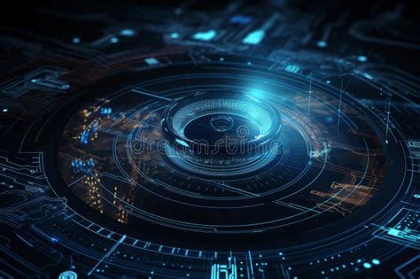 Futuristic High Tech Background For Cybersecurity Generative Ai Stock Illustration