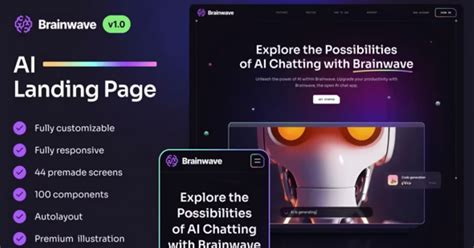 Brainwave Ai Landing Page Kit React Modern Template Codeintra