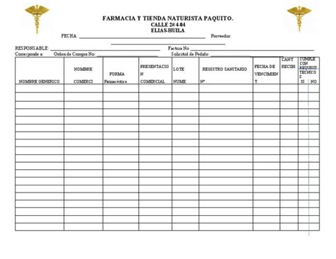 Acta De Recepcion Medicamentos Pdf Farmacia Ciencias De La Salud