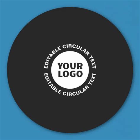 Editable Circular Text Template And Your Logo Classic Round Sticker Zazzle