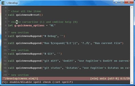 Github Skywind3000quickmenuvim A Nice Customizable Popup Menu For Vim