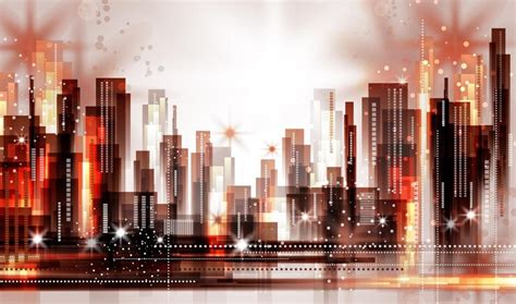 Premium Vector A Cityscape With A Cityscape In The Background