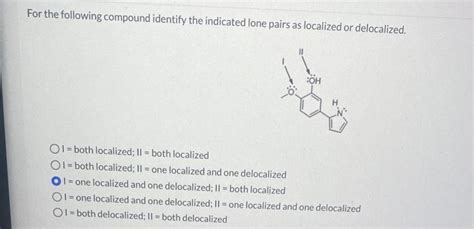 Solved for the following compund identify the indicated lone | Chegg.com