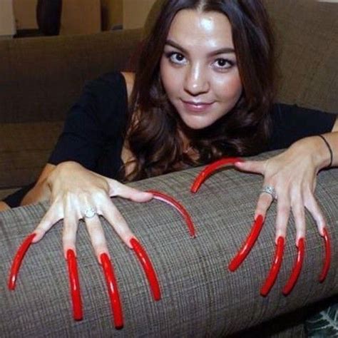 Pin By Tom Roberts On My Saves Long Fingernails Long Red Nails Glow