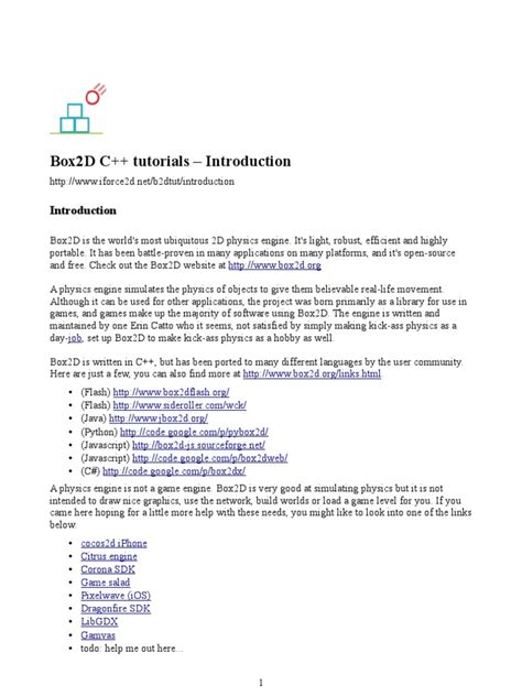 box2d c introduction tutorial pdf friction force