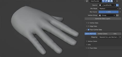 Data Transferred Normals On Rigged Mesh Seams Appearing When Moving Modeling Blender