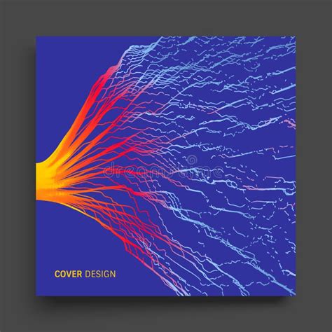 Array With Dynamic Particles Composition With Motion Effect Abstract