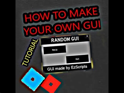 HOW TO MAKE YOUR OWN GUI ROBLOX STUDIO HACK YouTube