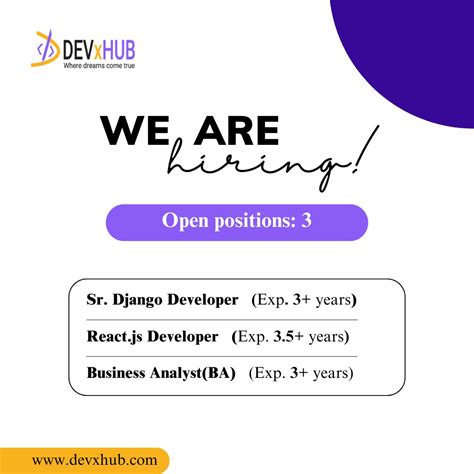 Devxhub On Linkedin Urgenthiring Hiring Django Reactjs Ba