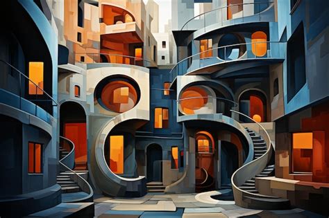 Premium Ai Image Abstract Architecture In The Style Of Abstract