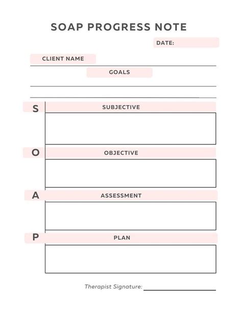 Therapy Treatment Planner Progress Note For Therapy Therapy Paperwork