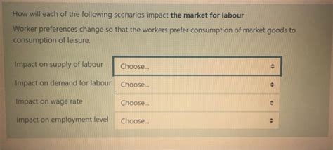 solved how will each of the following scenarios impact the