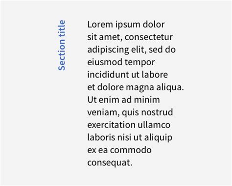 Vertical Section Title