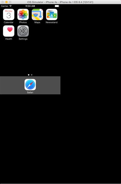IOS Simulator Only Takes Up Part Of The Window Stack Overflow