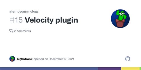 velocity plugin · issue 15 · aternosorg mclogs · github