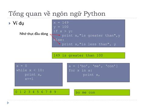 PPT NGÔN NGỮ LẬP TRÌNH PYTHON PowerPoint Presentation free download ID