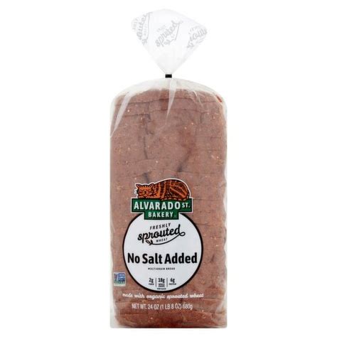 Alvarado St Bakery Organic Freshly Sprouted Wheat No Salt Added Bread