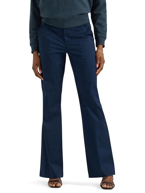 Lee Womens Wrinkle Free Bootcut Pant Mid Rise Stretch Fabric