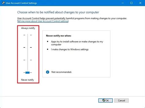 come modificare le impostazioni di controllo dell account utente uac