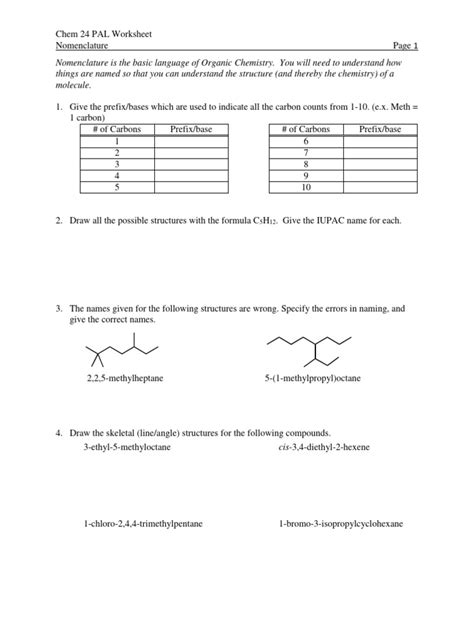 Chem 24 Pal Worksheet Nomenclature Pdf