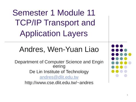 ppt semester 1 module 11 tcp ip transport and application layers