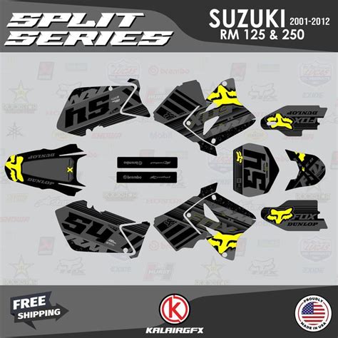 Suzuki Rm125 Rm250 Graphics Kit 2001 2012