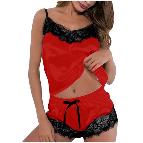 Xwshyw Pajamas For Women Fashion Solid Color Temptation Sleepwear Sexy