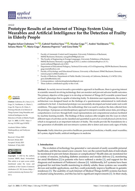Pdf Prototype Results Of An Internet Of Things System Using Wearables